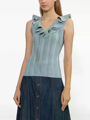 Zimmermann Ribbed Knit V-neck Top