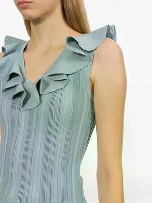 Zimmermann Ribbed Knit V-neck Top