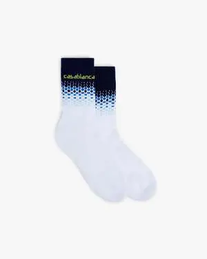 Casablanca Halftone Gradient Crew Socks - Blue