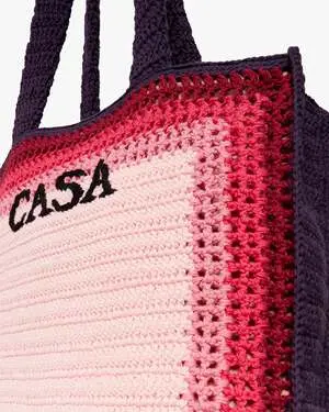 Casablanca Pink Crochet Bag - Multicolor