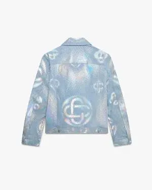 Casablanca Pearlescent Monogram Denim Jacket - Multicolor