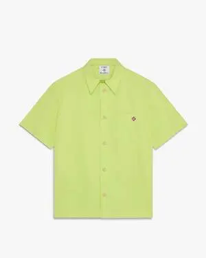 Casablanca Lime Pique Monogram Short Sleeve Shirt - Multicolor