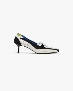 Casablanca Silver Leather Heeled Sneaker Pumps