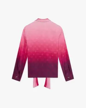 Casablanca Silk Blouse With Gradient Diamond Monogram