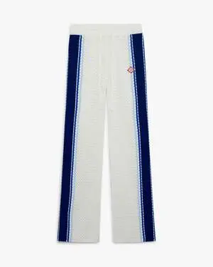 Casablanca White And Striped Mesh Trousers