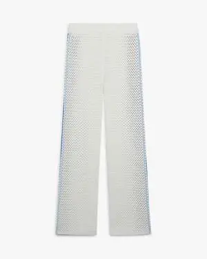 Casablanca White And Striped Mesh Trousers