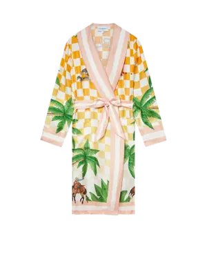Casablanca Tennis Club Silk Robe