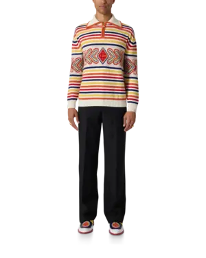 Casablanca Zip Up Diamond Jumper