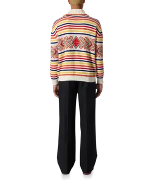 Casablanca Zip Up Diamond Jumper