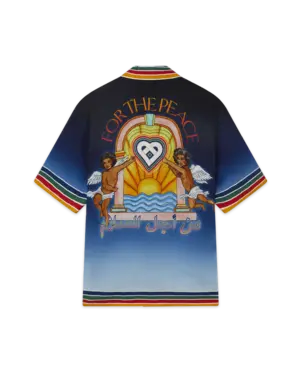 Casablanca Studio De Musique Short Sleeve Silk Shirt