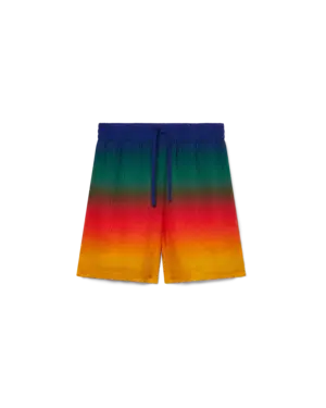 Casablanca Peace Gradient Silk Shorts
