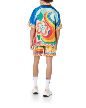 Casablanca Le Pouvoir Des Fleurs Silk Shorts