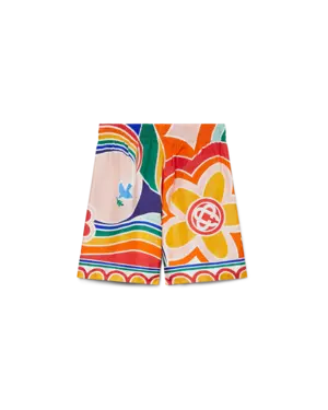 Casablanca Le Pouvoir Des Fleurs Silk Shorts