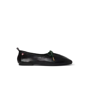 Casablanca Perforated Leather Ballet Flats