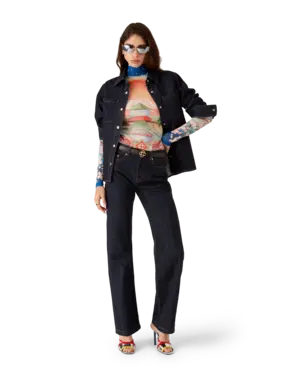 Casablanca Tennis Club Mesh Long Sleeve Top