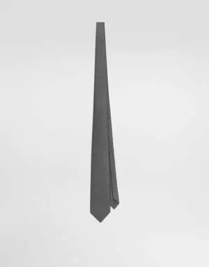 Dolce & Gabbana Jacquard Satin Neck Tie - Grey