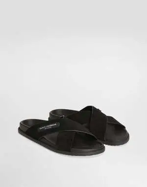 Dolce & Gabbana Split And Nappa Leather Sandals - Black
