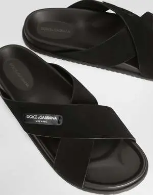 Dolce & Gabbana Split And Nappa Leather Sandals - Black