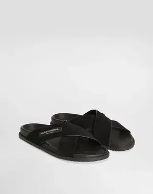 Dolce & Gabbana Split And Nappa Leather Sandals - Black