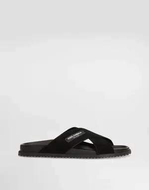 Dolce & Gabbana Dolce & Gabbana Split And Nappa Leather Sandals Black