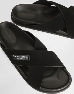 Dolce & Gabbana Split And Nappa Leather Sandals - Black
