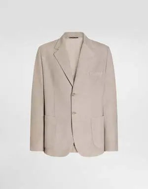 Dolce & Gabbana Single-breasted Suede Jacket