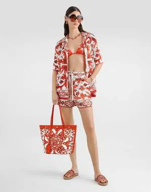 Dolce & Gabbana Majolica-print Broderie Anglaise Lace Shorts