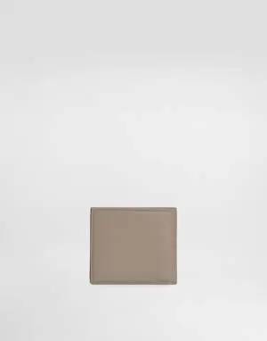 Dolce & Gabbana Calfskin Wallet With Logo - Beige