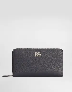 Dolce & Gabbana Calfskin Wallet With Logo - Blue