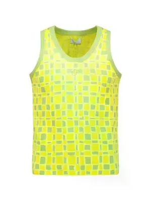 3.PARADIS Checkerboard Knit Vest