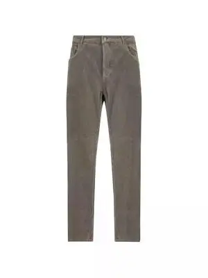 Brunello Cucinelli Corduroy Straight-leg Trousers - Grey