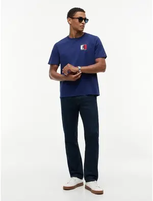 Tommy Hilfiger Two-tone Flag Logo T-shirt - Navy