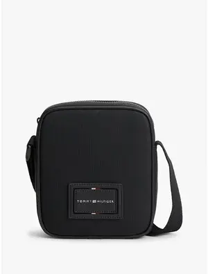 Tommy Hilfiger Textured Mini Reporter Cross Body Bag - Black