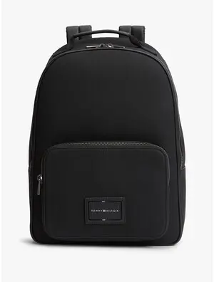 Tommy Hilfiger Textured Logo Backpack - Black