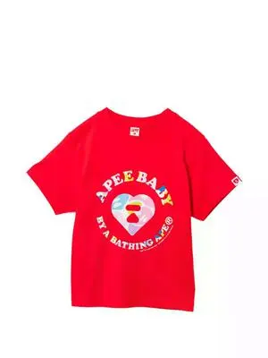 AAPE BY *A BATHING APE Apee™ A Bathing Ape® Camo Heart Graphic T-shirt - Red