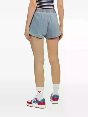 AAPE BY *A BATHING APE Apee™ A Bathing Ape® Embroidered Denim Shorts