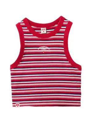 AAPE BY *A BATHING APE Striped Crop Top - Red