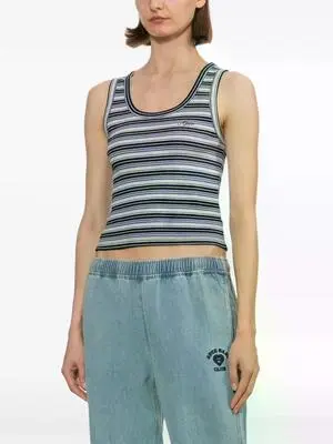 AAPE BY *A BATHING APE Apee™ A Bathing Ape® Logo Embroidered Striped Top