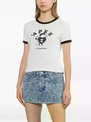 AAPE BY *A BATHING APE Apee™ A Bathing Ape® Logo-printed Ringer T-shirt