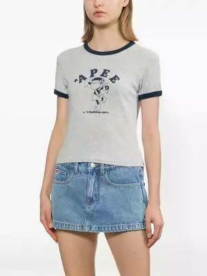 AAPE BY *A BATHING APE Graphic Print Ringer T-shirt