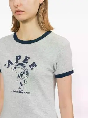 AAPE BY *A BATHING APE Graphic Print Ringer T-shirt