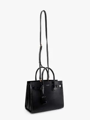 Saint Laurent Baby Sac De Jour Leather Handbag With Padlock - Black