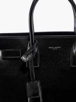 Saint Laurent Baby Sac De Jour Leather Handbag With Padlock - Black