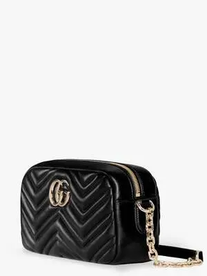 Gucci Gg Marmont Leather Camera Bag - Black