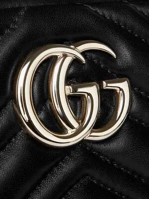 Gucci Gg Marmont Leather Camera Bag - Black