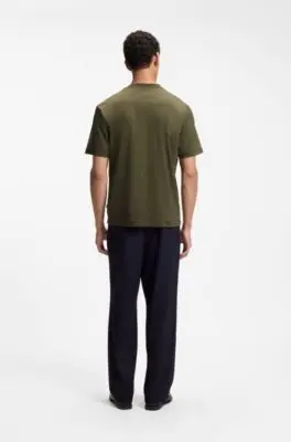 BOSS Mercerized-cotton T-shirt With Double B Monogram