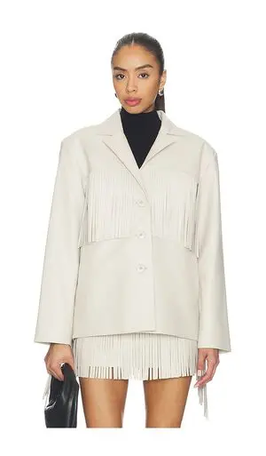 LAMARQUE Rianne Leather Jacket With Fringe Detail