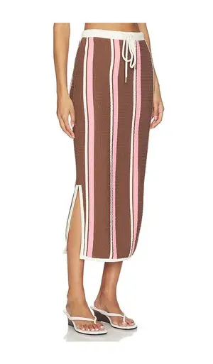 CURAAE BY ELLIATT Striped Knit Midi Skirt
