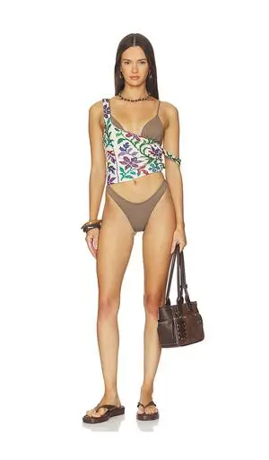 Heavy Manners Triangle Front Tie Bikini Top - Growing Pains