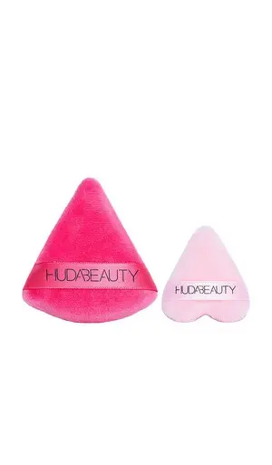 HUDA BEAUTY Mini And Medium Powder Puff Set 2 Pack - Pink
